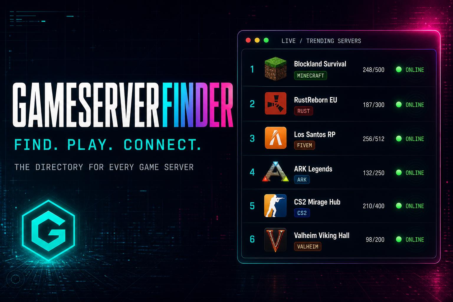 Game Server Finder — Discover game servers across every community